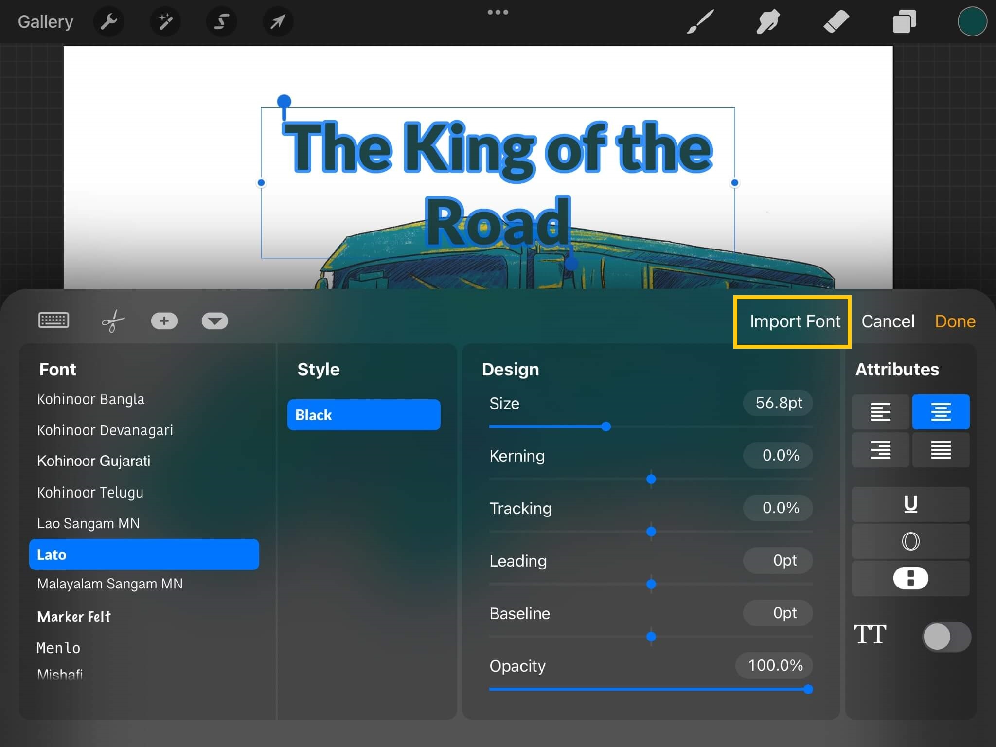 How To Add Fonts To Procreate Procreate courses